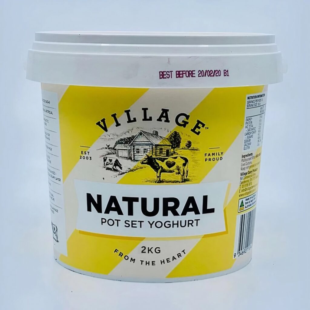 Village Natural Pot Set Yoghurt 2kg - Pure Spices Wagga